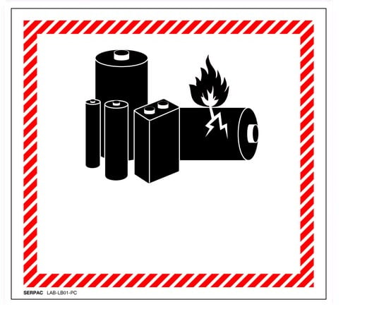 Nuova etichetta e marchio per BATTERIE e PILE AL LITIO